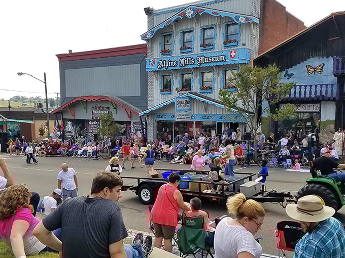 During the Swiss Festival, the streets fill with spectators eager for a glimpse of small-town Americana. It's like Norman Rockwell painted a scene, then added cheese.
