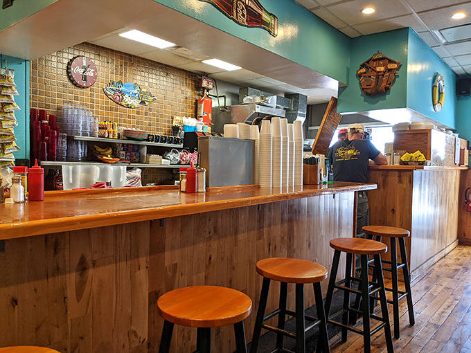 Counter seating offers breakfast theater at its finest, where regulars exchange friendly banter and newcomers become part of the morning ritual.