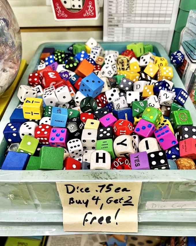 A rainbow collection of dice awaits your next gaming adventure &ndash; each multi-sided possibility representing a different path your story might take.