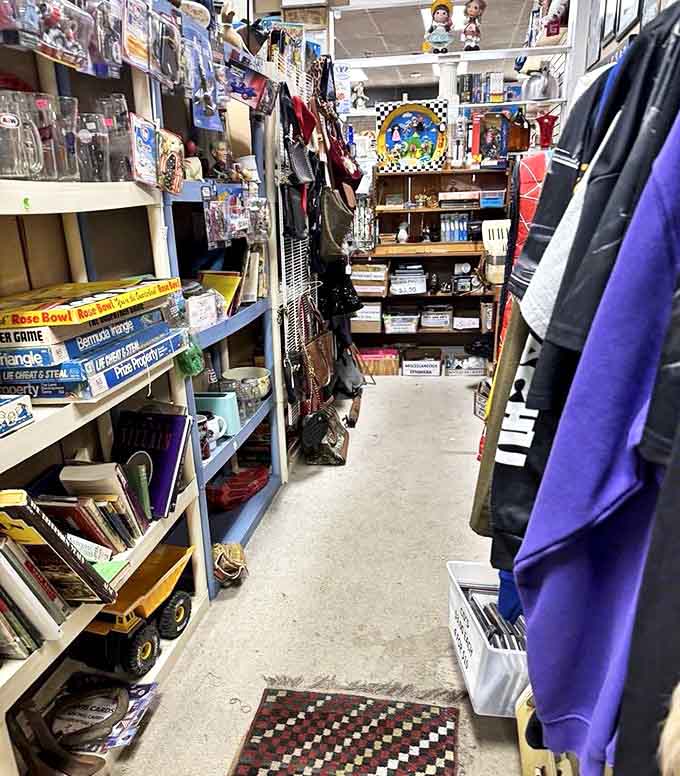 Every aisle offers new discoveries &ndash; where vintage board games might share space with treasures from completely different decades.