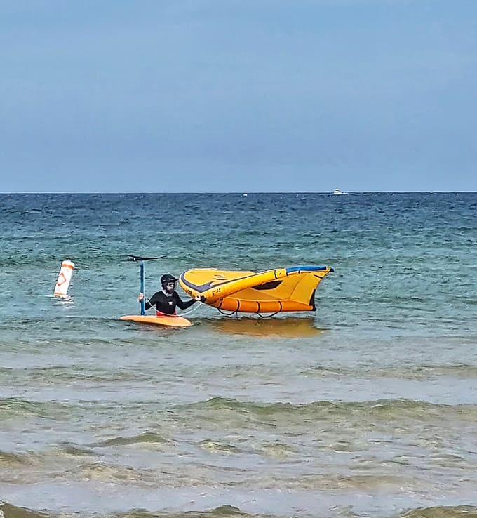 Wing surfing combines the thrill of almost drowning with the excitement of almost flying &ndash; spectators welcome, life insurance recommended.