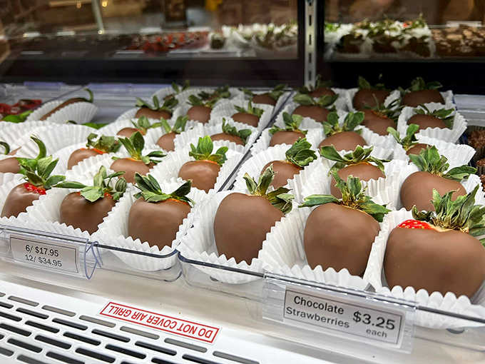 Purple-dipped berries that look like they were harvested from Willy Wonka's secret garden &ndash; decadent, whimsical, and utterly irresistible.