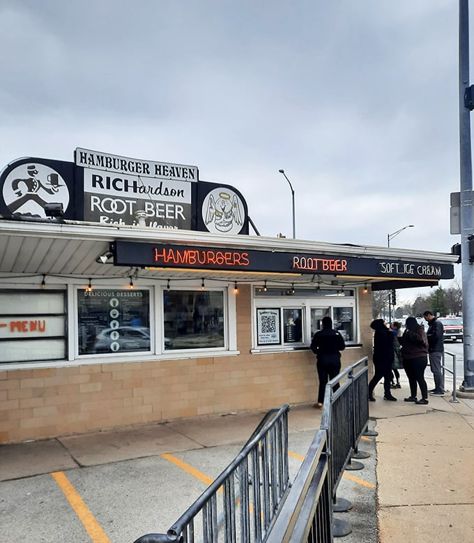 Loyal customers keep coming back for their Hamburger Heaven fix, enjoying every visit no matter the day.