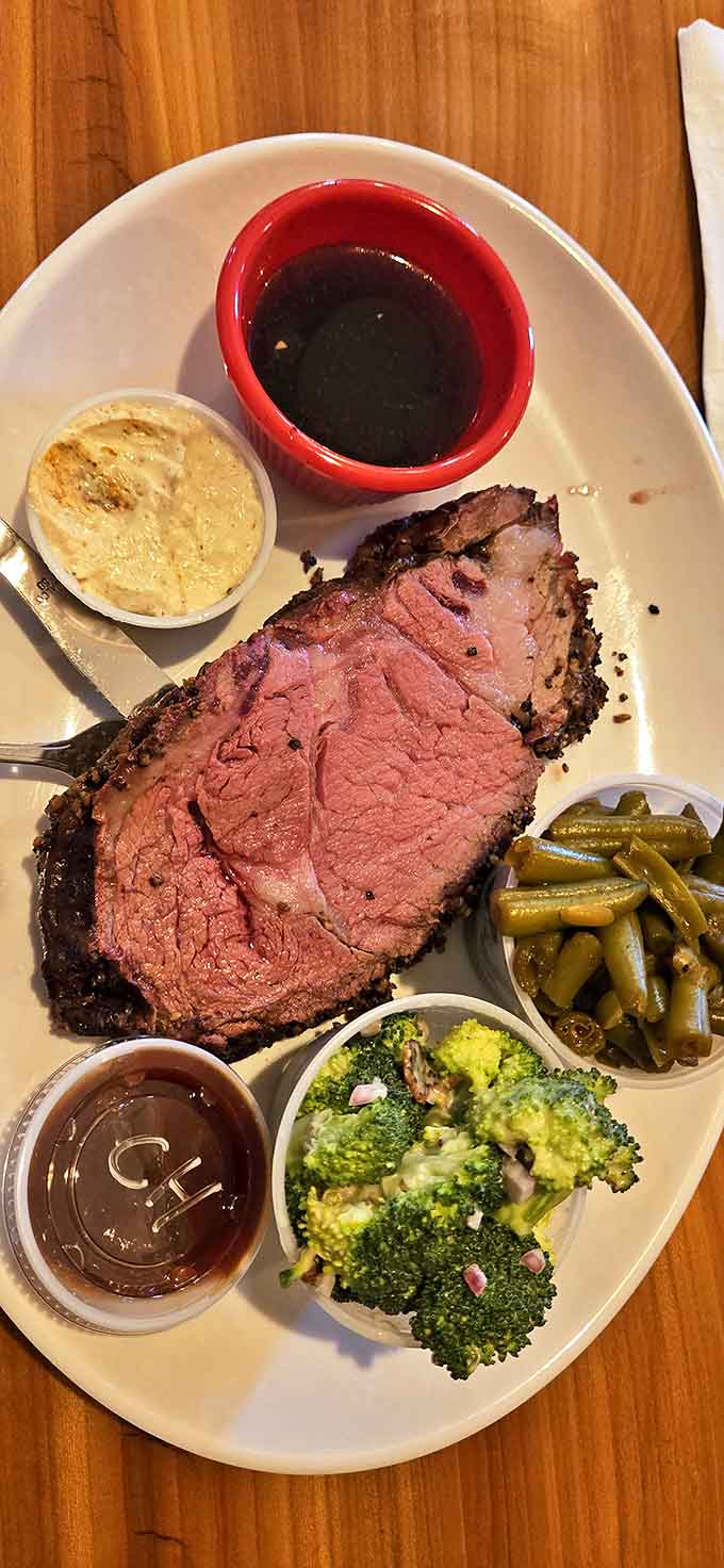 A complete meal that tells the story of American comfort food &ndash; meat, sides, and the promise of a nap afterward.