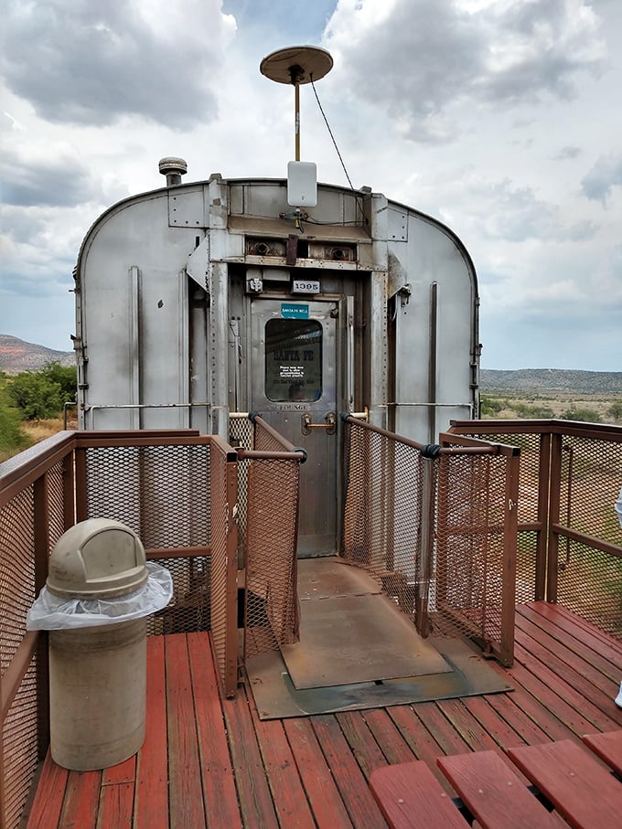The caboose viewing platform offers 360-degree immersion in canyon country &ndash; just add a cool drink and you've found paradise on rails.