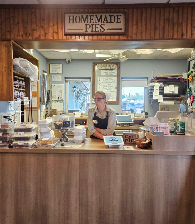 Behind the "Homemade Pies" counter, culinary magic happens daily as skilled bakers transform simple ingredients into desserts worthy of pilgrimage.