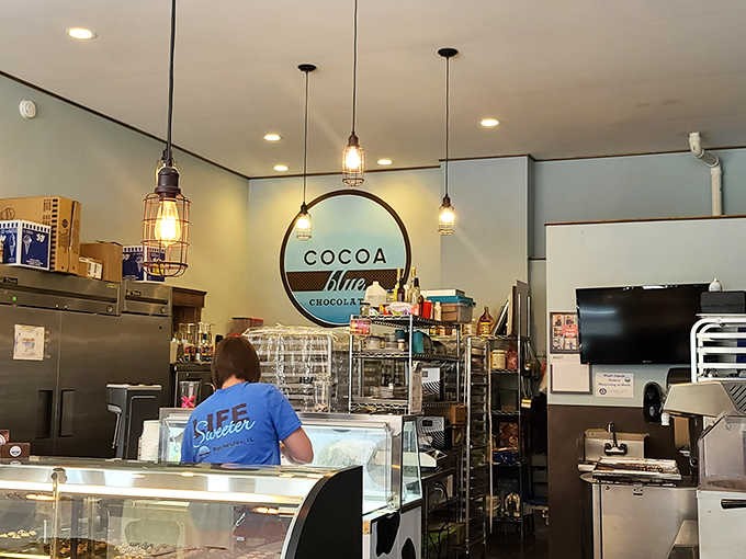 Where chocolate science meets art! This behind-the-scenes glimpse shows the precision equipment used to create each perfect morsel.