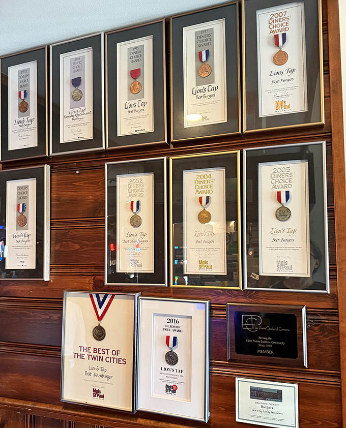 Decades of awards line the walls, telling the story of consistent excellence without a hint of boasting.
