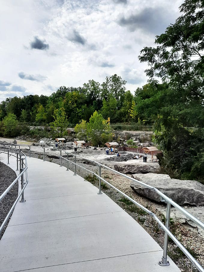 Accessible pathways wind through the park, ensuring everyone can participate in the thrill of connecting with Earth's ancient past.