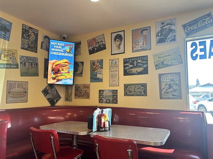 The walls tell stories of American pop culture, creating the perfect backdrop for making new memories over old-fashioned treats.