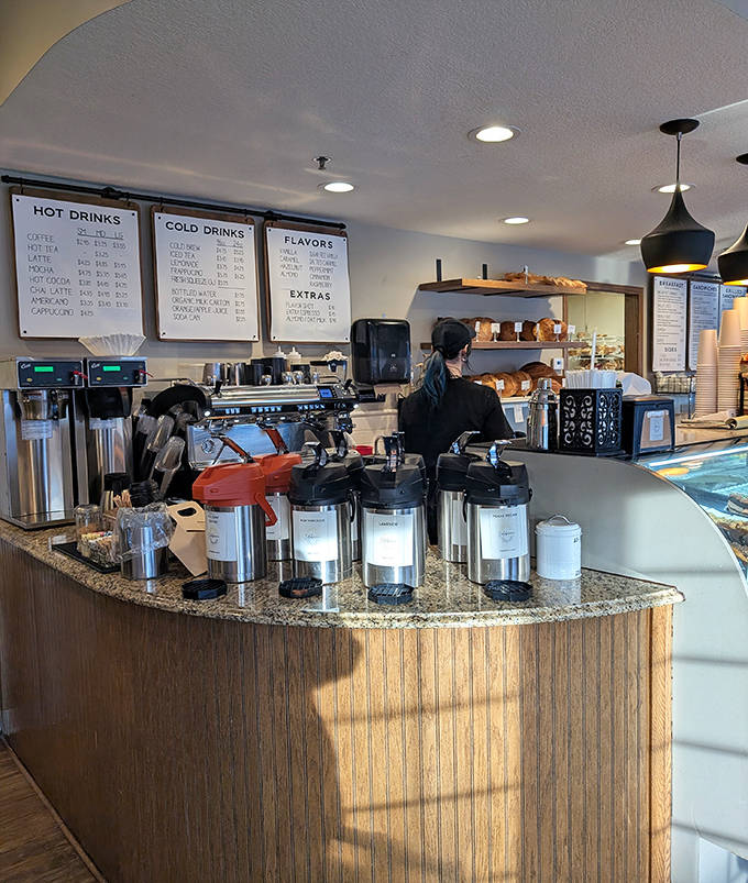 The barista station &ndash; a laboratory of liquid happiness where beans are ground to order and water temperature is monitored with scientific precision.