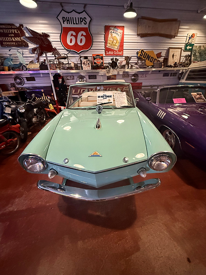 This 1950s MG sports car represents European elegance amid American muscle &ndash; a mint-condition reminder of simpler automotive times.