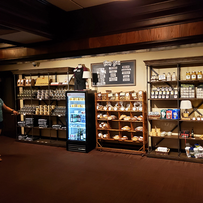 Schuler's market area lets visitors take home signature items like their famous cheese spread &ndash; extending the experience beyond the restaurant walls.