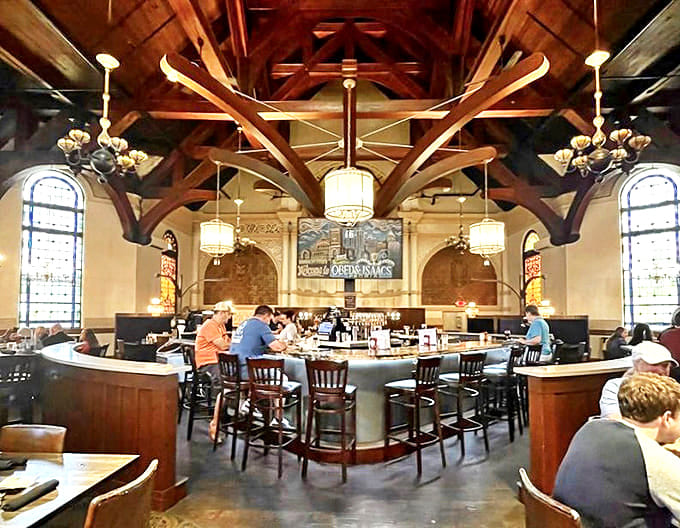 Where spiritual guidance now comes in liquid form, with bartenders as the new officiants of this temple to craft brewing.