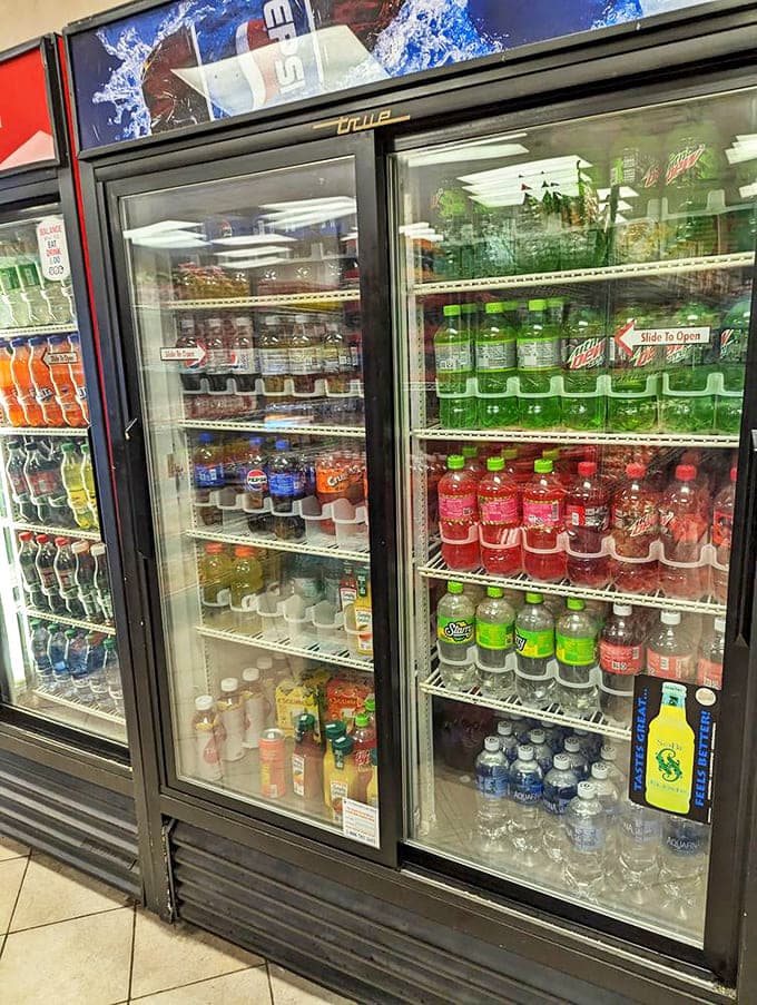 The beverage cooler stocked with everything from classic sodas to Italian specialty drinks, because even your thirst deserves an authentic experience.