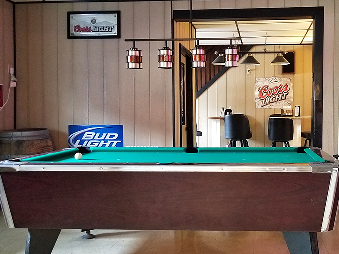 The classic pool table &ndash; where friendly competitions and "winner buys the next round of wings" bets are made.