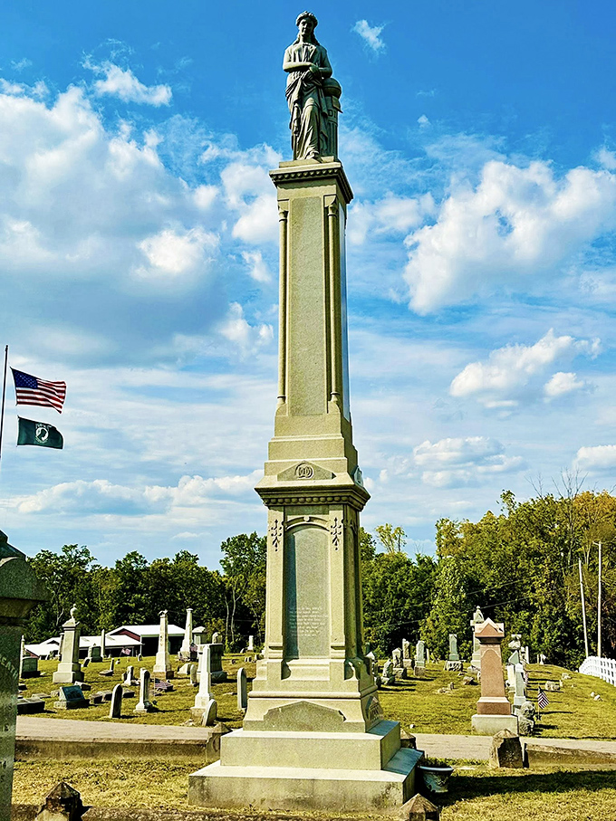 Silent stories of joy and heartbreak are etched in stone at this historic cemetery, where generations of South Salem residents rest beneath ancient trees.