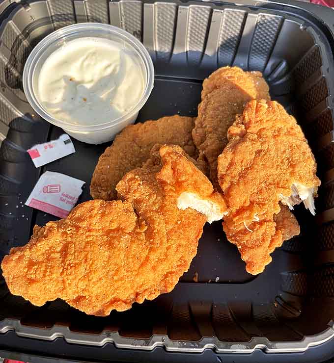 Golden-brown perfection with a side of nostalgia &ndash; these tenders prove that simplicity, when done right, needs no improvement.