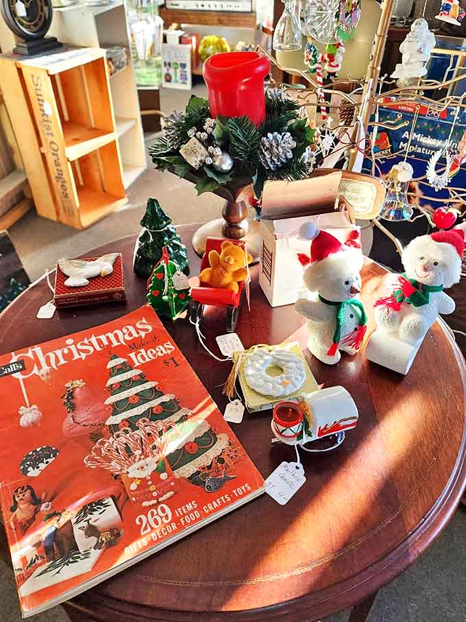 Holiday nostalgia in tangible form &ndash; vintage Christmas decorations that once witnessed decades of family gatherings, now ready for new memories.