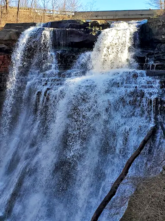 Up close, the waterfall's power becomes hypnotic &ndash; thousands of gallons creating a white noise machine that puts sleep apps to shame.