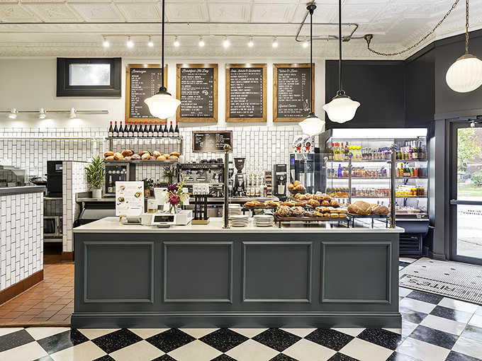 At the counter, pastries are displayed like the works of art they truly are, tempting even the strongest-willed customers.