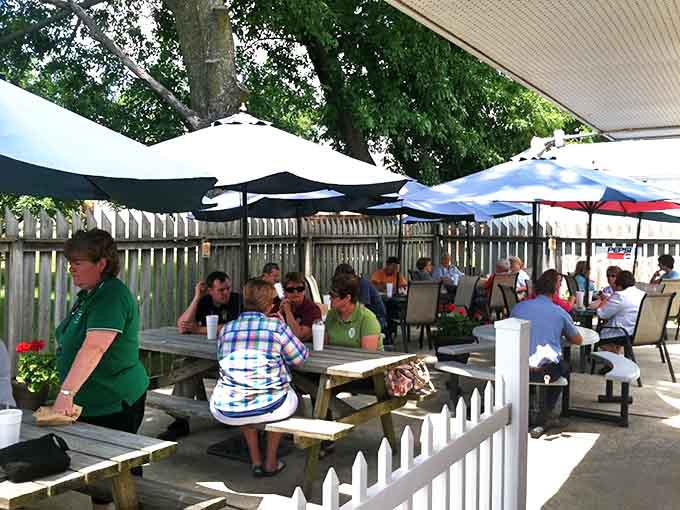 The true test of any restaurant – happy customers engaged in the serious business of enjoying food worth talking about. Community happens naturally around good meals.