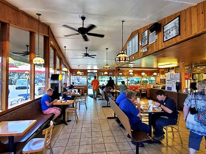Decades of memories line the walls and ceiling in this beloved Columbus institution where every visit feels like coming home.