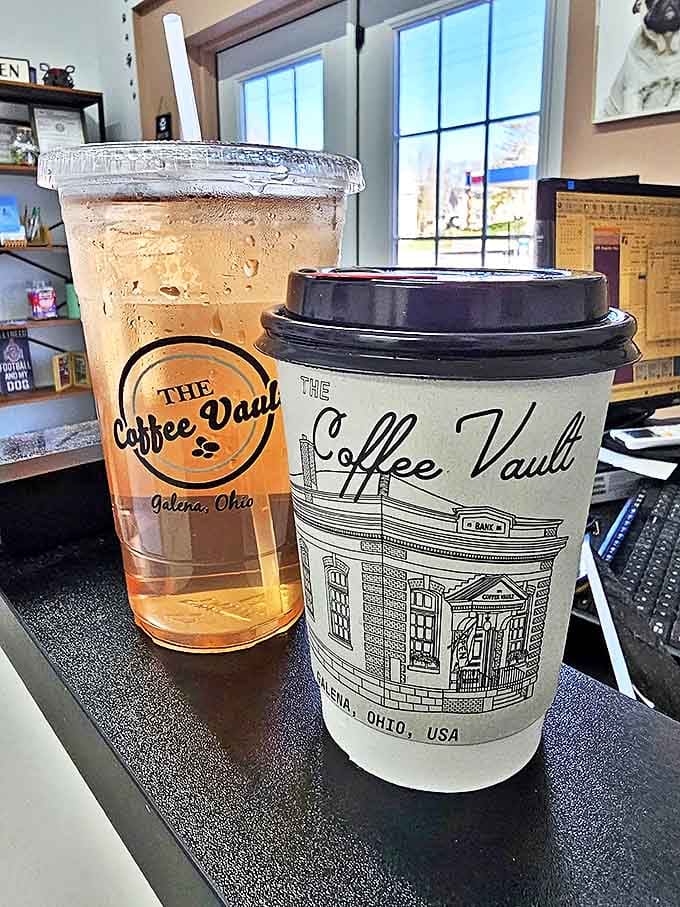 Two drinks ready for their close-up, because even beverages deserve their moment in the spotlight.