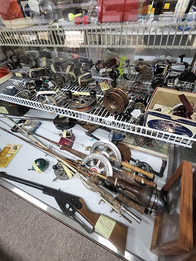 Fishing tackle, hunting gear, and outdoor equipment from decades past await collectors looking to recapture the sporting life.