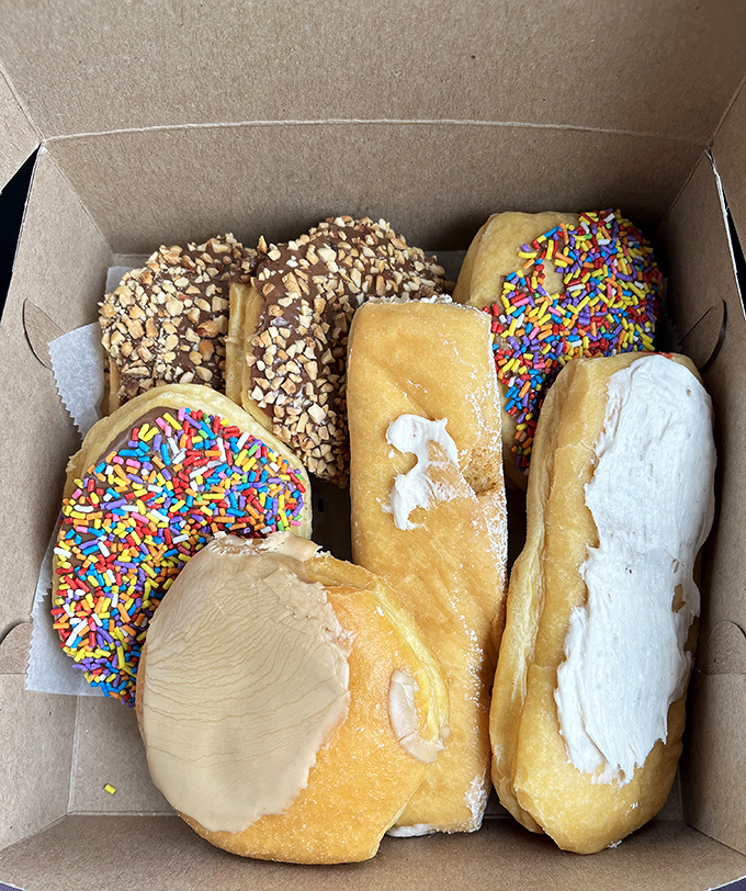 A box of joy in various flavors – like having six different mood boosters ready whenever life gets a little too serious.