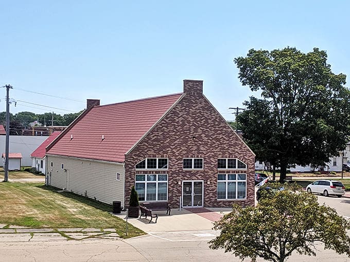 The Fulton Public Library stands as a monument to knowledge, its stone walls housing stories both in books and architecture.