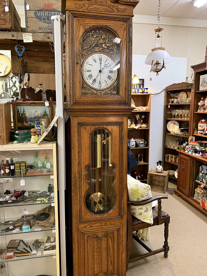 This grandfather clock doesn't just tell time &ndash; it's witnessed it passing, standing sentinel in homes where children grew up, grew old, and passed their treasures forward.