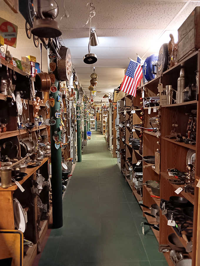 This seemingly endless corridor of treasures demonstrates the impressive depth of inventory &ndash; you could visit weekly and still discover new items.
