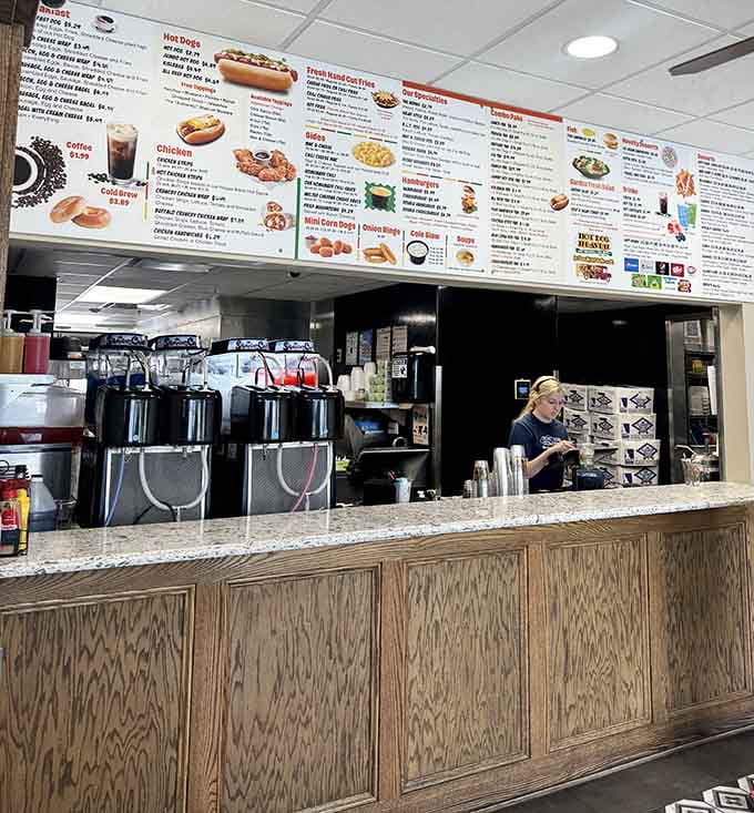 The order counter where dreams come true and decisions get made, though honestly, you can't really go wrong with any choice here.