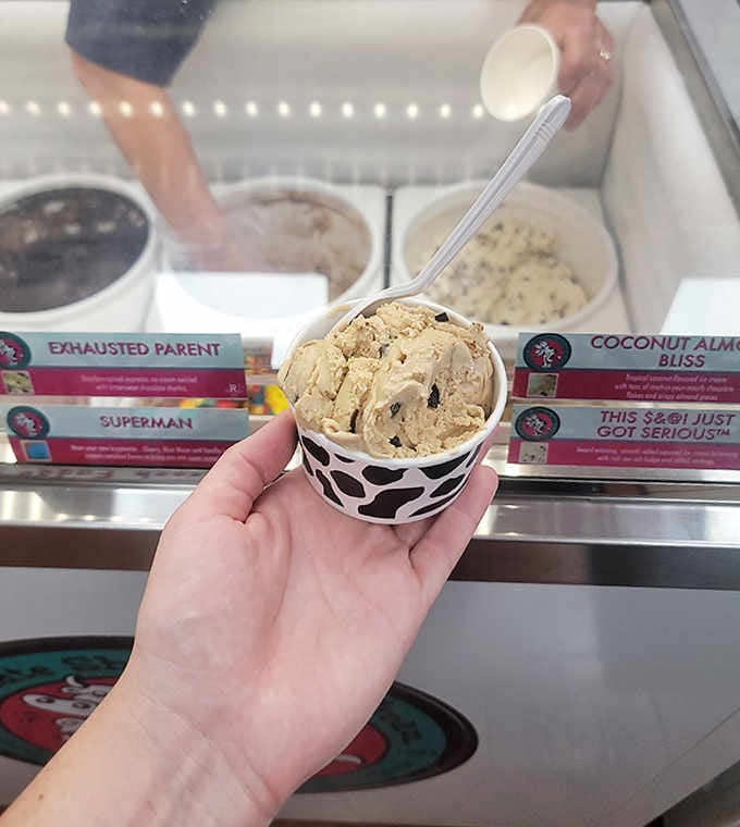 Cookie dough ice cream proves that Sweet Street understands the assignment when it comes to delivering maximum flavor in every scoop.