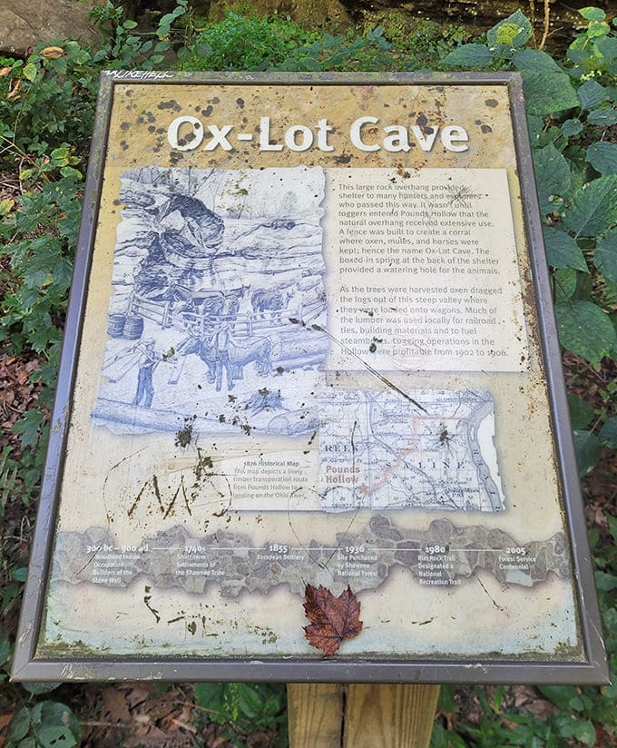 Ox-Lot Cave's history as shelter for Native Americans and settlers adds human stories to the ancient geological narrative written in stone.