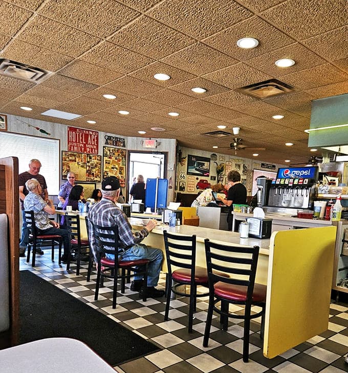Every corner reveals another layer of authentic diner atmosphere &ndash; ceiling fans lazily spinning above conversations that have spanned decades.
