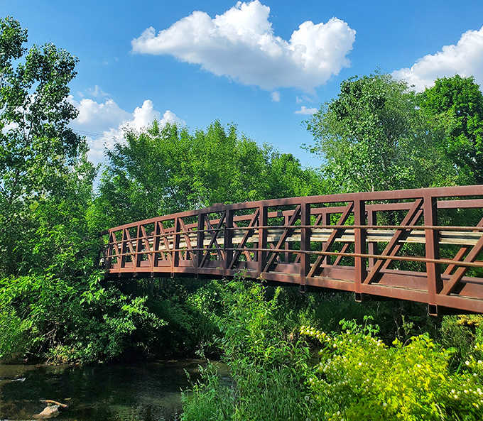 This rustic bridge at Ketchum Park practically demands a pause for reflection—and the perfect photo opportunity.