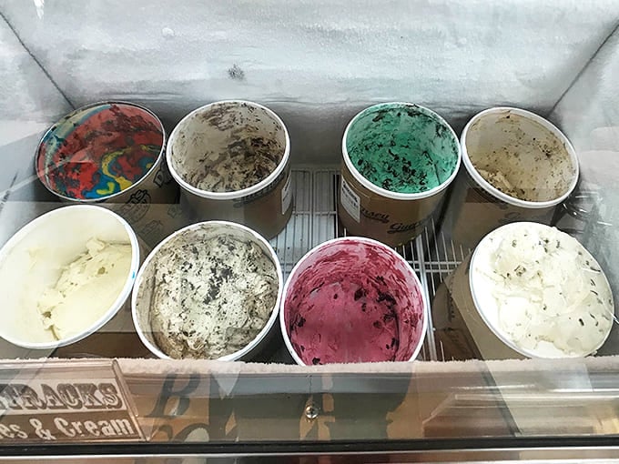 The ice cream selection – where "I couldn't possibly eat another bite" meets "Well, maybe just a scoop" in delicious compromise.