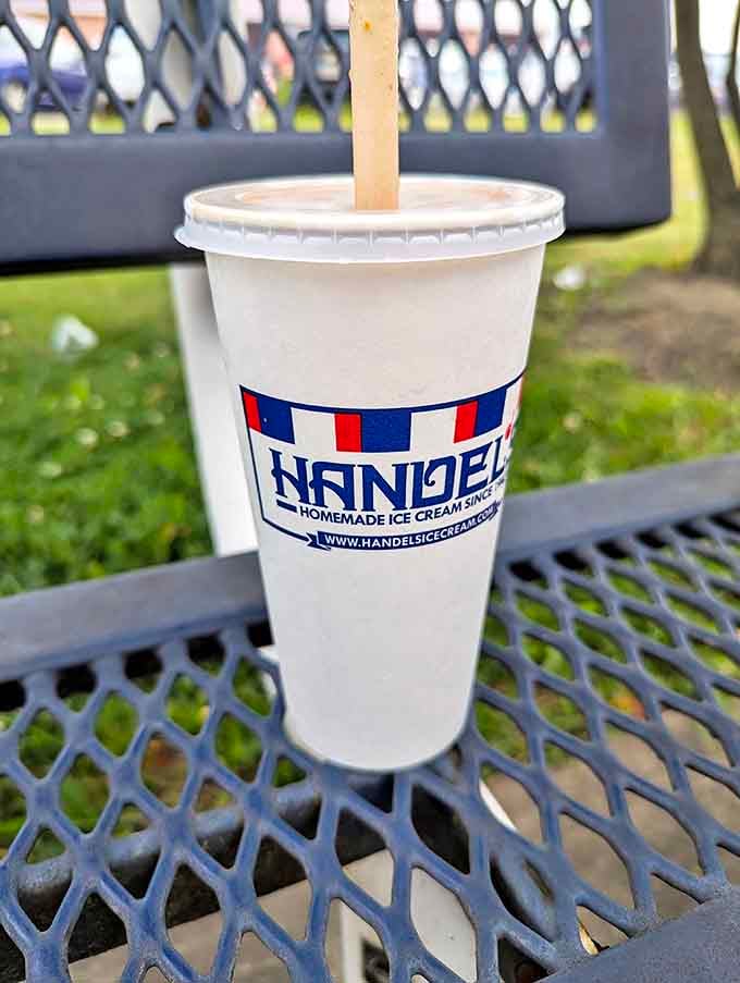 The portable joy factory &ndash; this cup contains summer's essence, ready to brighten even the most ordinary afternoon with creamy delight.