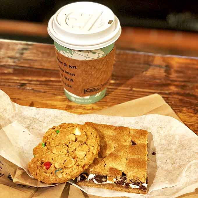 Sweet temptations await beside your coffee &ndash; monster cookies and s'mores bars that transform ordinary afternoons into celebrations.