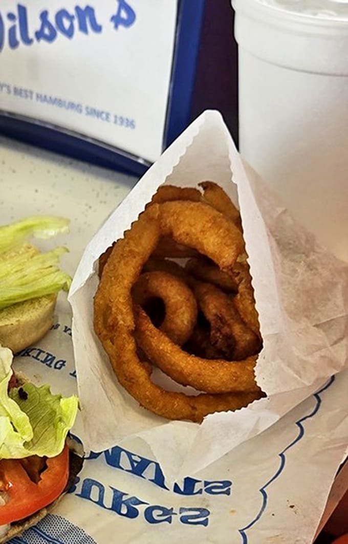 These golden rings of joy prove that sometimes the side dish can steal the show, especially when paired with Wilson's special sauce.