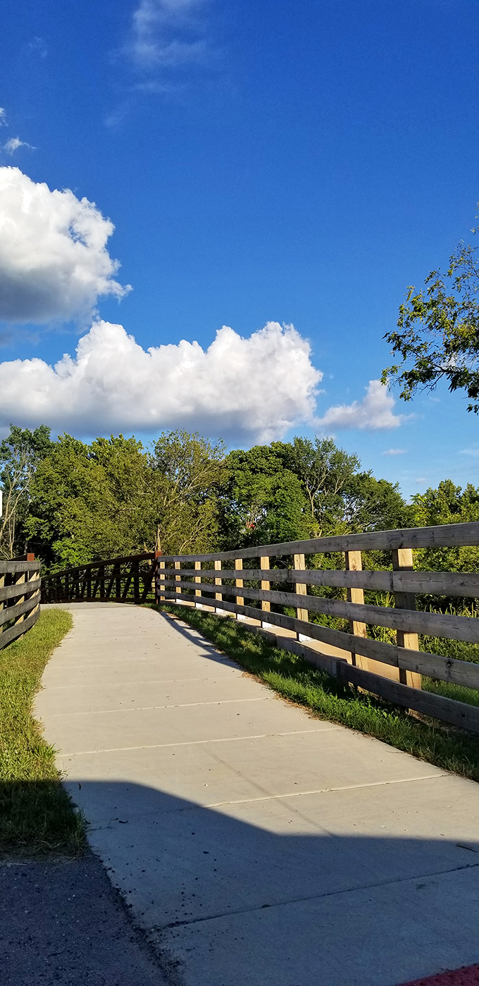 Sunlight filters through the canopy, creating dappled patterns on pathways that have welcomed travelers for nearly two centuries.