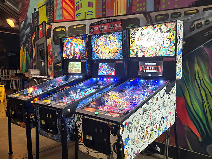 Analog entertainment in a digital world, these flashing time machines transport players back to an era when high scores required physical skill.