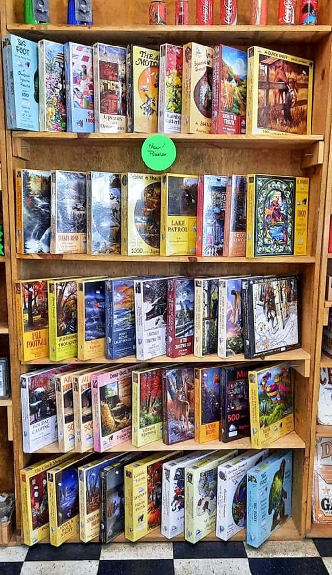 A puzzle selection that would make any rainy day enthusiast weep with joy, perfect for working off that food coma from lunch.