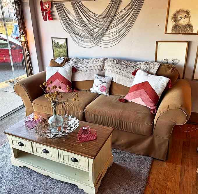 Sink into this sofa's embrace and you'll understand why comfortable secondhand beats uncomfortable new every single time.