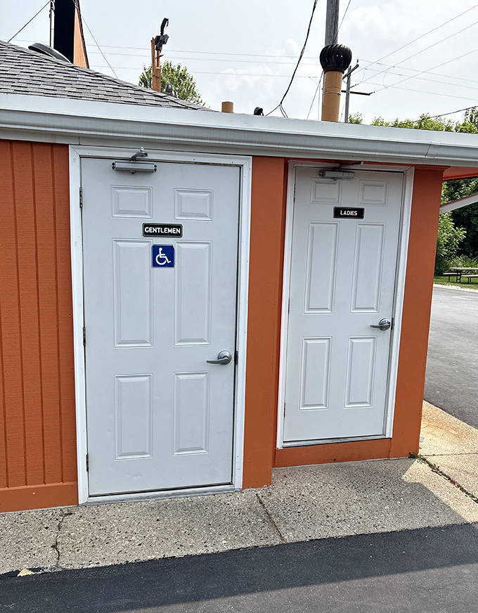 Even the restrooms tell a story of no-nonsense practicality &ndash; clean, functional, and blissfully free of pretentious hand soaps or motivational quotes.