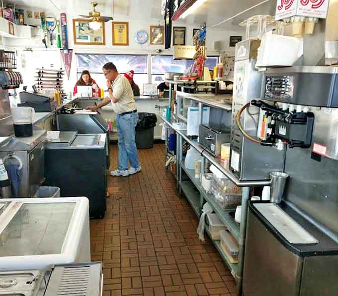Behind the scenes where the magic happens. Decades of experience go into every root beer float that crosses this counter.