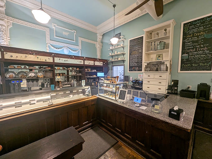 Behind this counter, ice cream dreams become reality and waistlines become suggestions rather than facts.