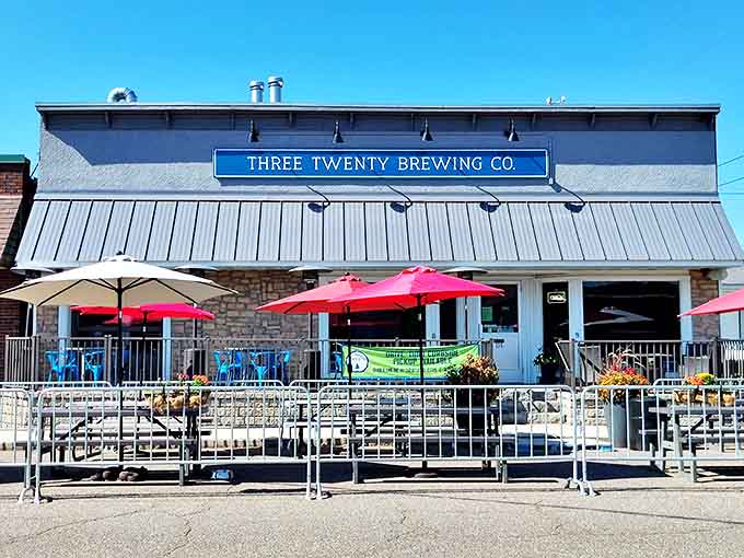 Three Twenty Brewing Co.'s inviting patio beckons with the promise of craft beers and conversations that flow as smoothly as their latest IPA.
